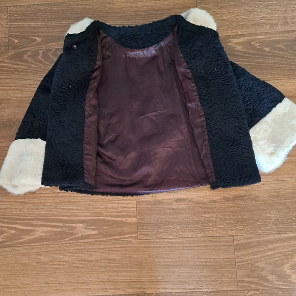 Vintage | Jackets & Coats | Gorgeous Vtg 95s Black Mouton Bolero Jacket ...